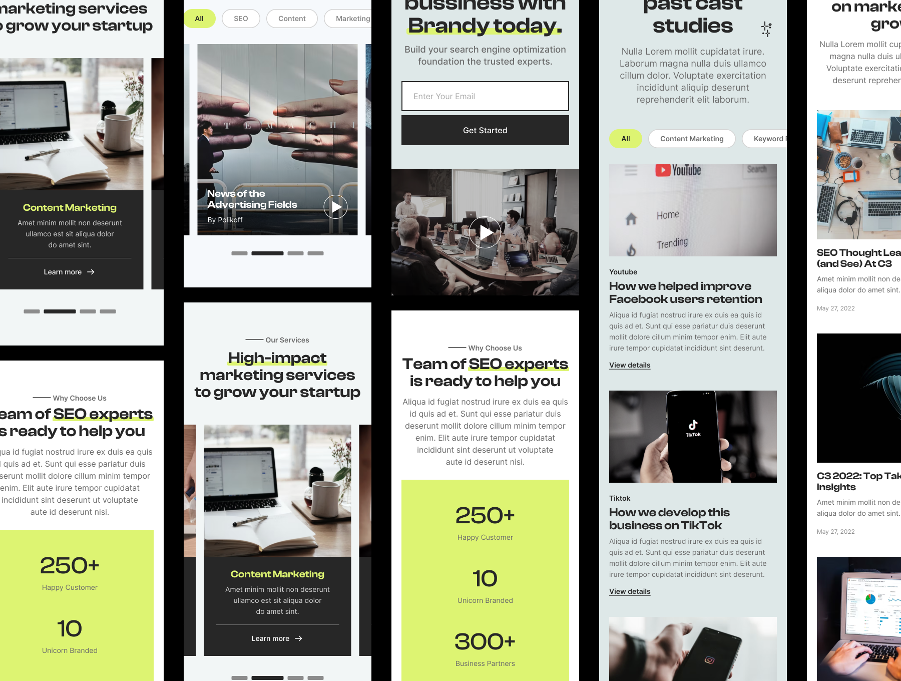 Brandy - Digital Marketing Agency Website UI Kit by DhuhaCreative | ThemeForest